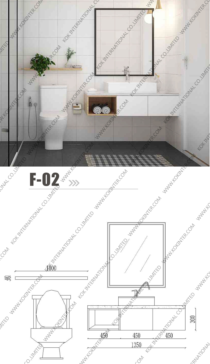 Bathroom cabinet Vanity set F02- Buy Product on KOK INTERNATIONAL CO ...